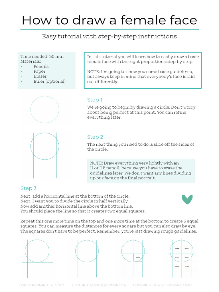 Face Proportions PDF | PDF | Human Nose | Face