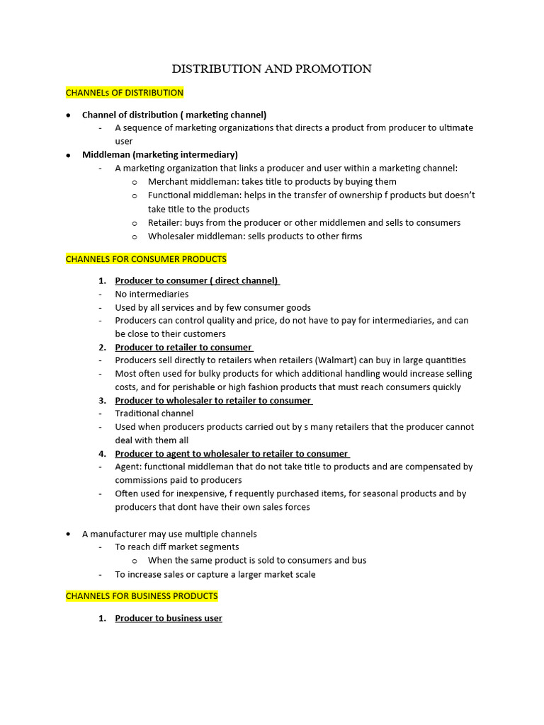 Distribution and Promotion Strategies | PDF | Business