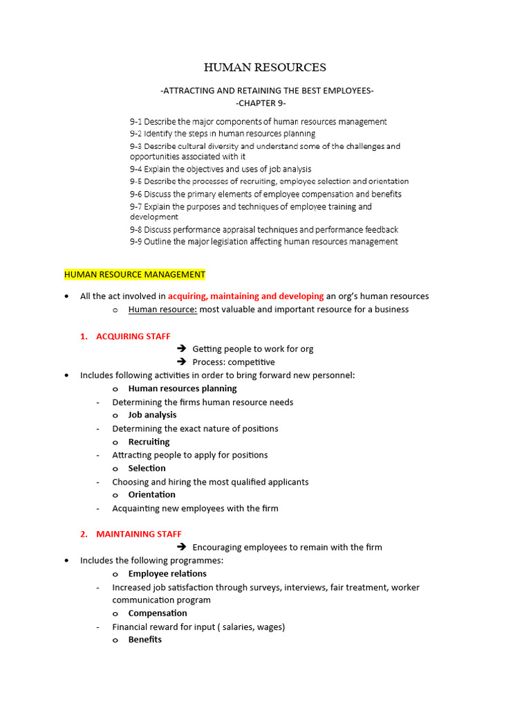 Human Resources | PDF