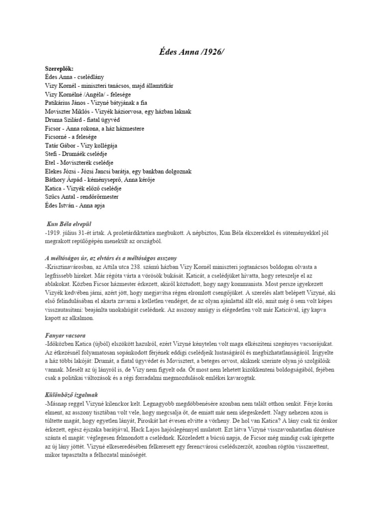 Édes Anna | PDF