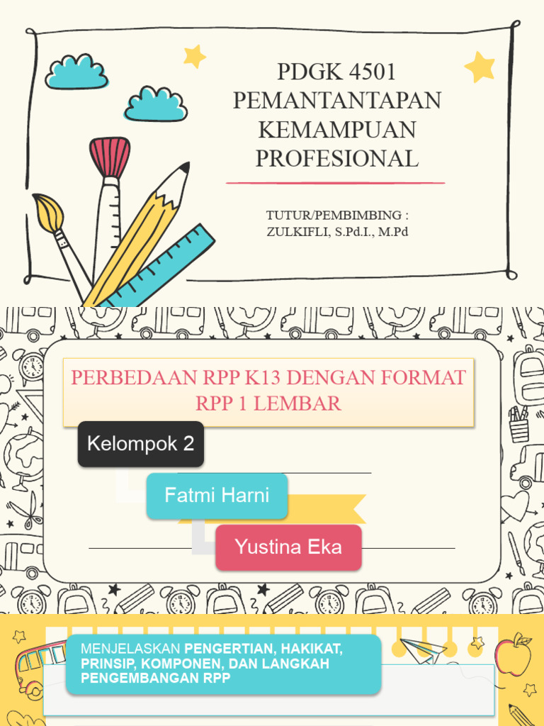 Perbedaan RPP k13 Dengan Format RPP 1 Lembar | PDF