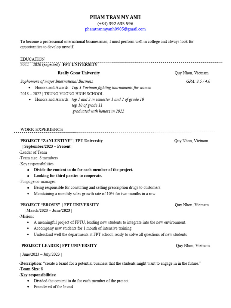 Resume Template | PDF