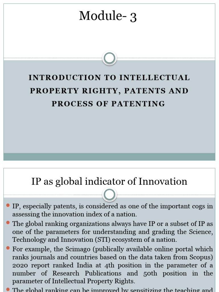 21RMI56. Module - 3 | PDF | Patent | Prior Art