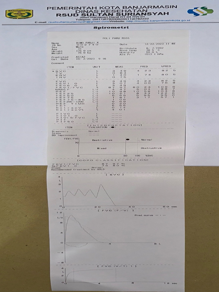 Spirometri DR Bimo Panji | PDF