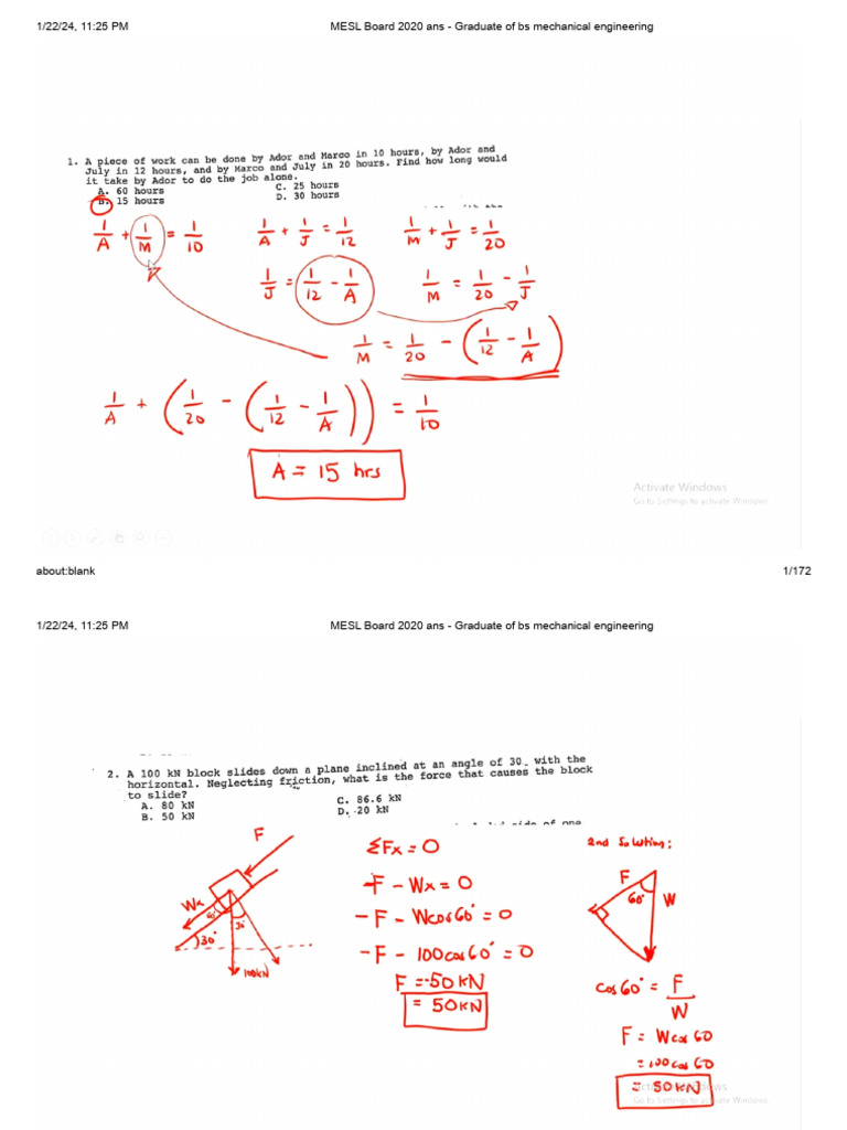 Board 2020 MESL Solution | PDF | Engineering | Physical Sciences