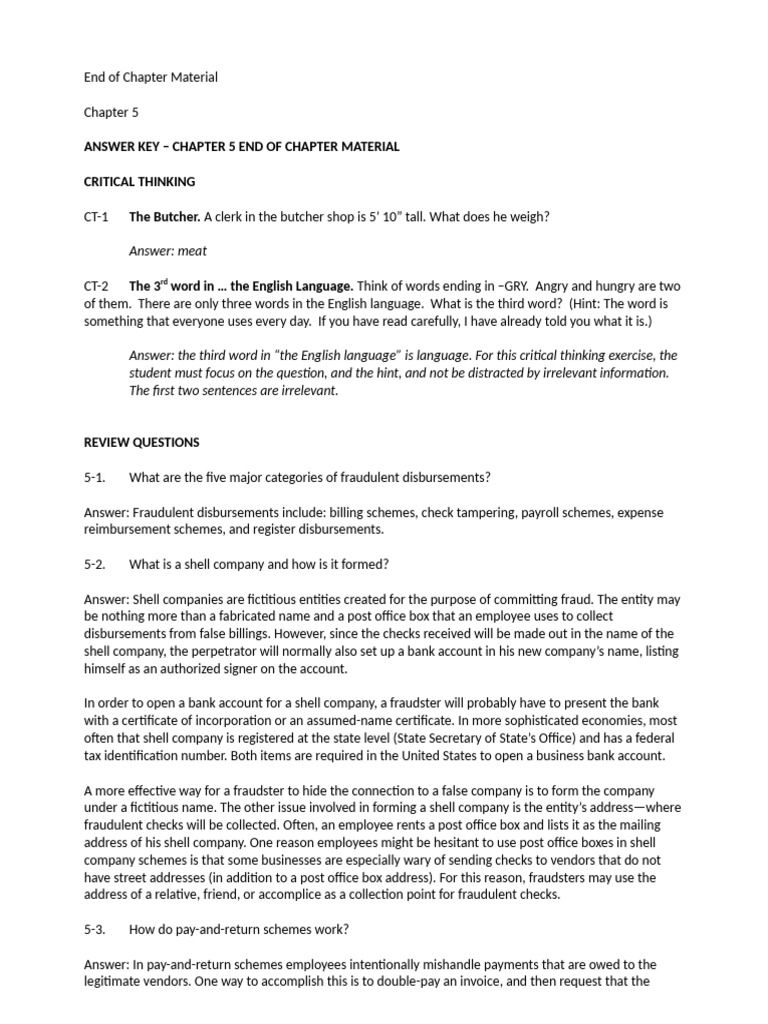 ch05 Solution | PDF | Cheque | Accounts Payable