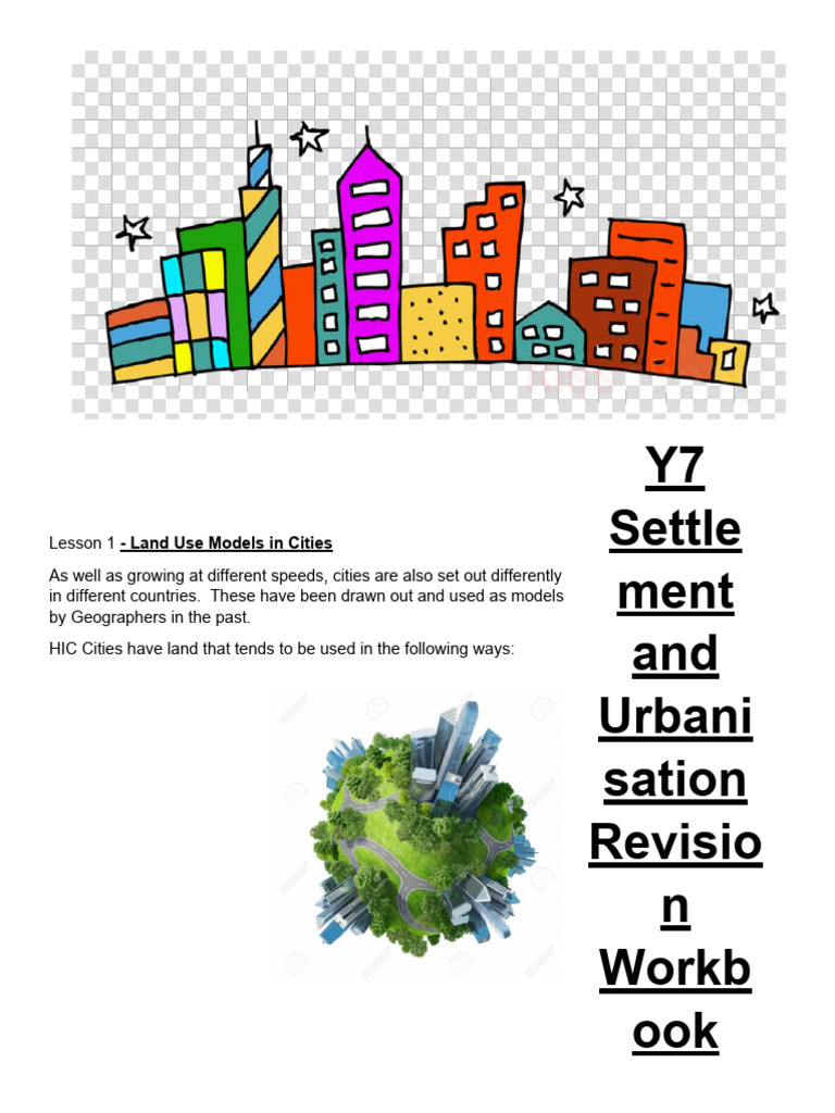Settlement and Urbanisation Revision Workbooklet | PDF