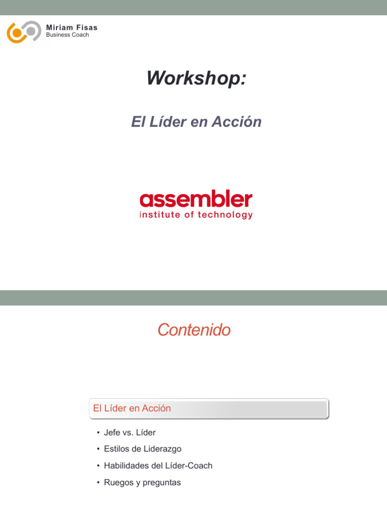 #Workshop 5 - Liderazgo | PDF | Liderazgo