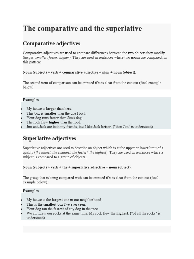 Materi XI The Comparative and The Superlative | PDF | Adjective | Languages