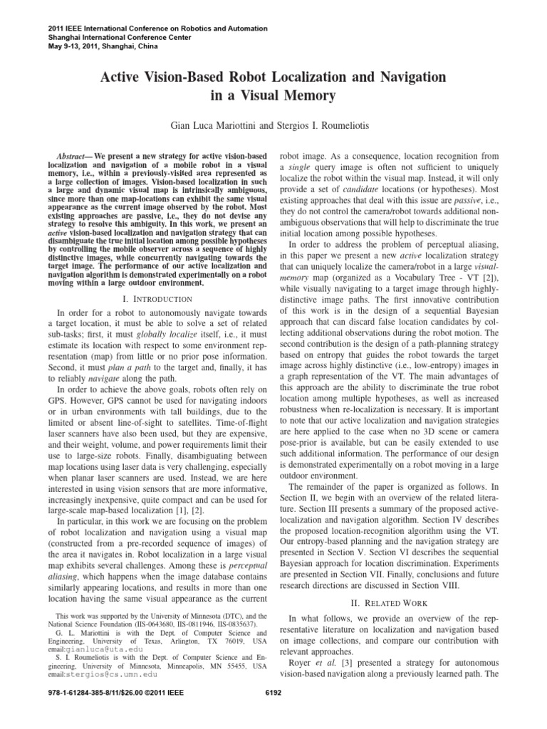 Active Vision Based Location | PDF | Cognitive Science