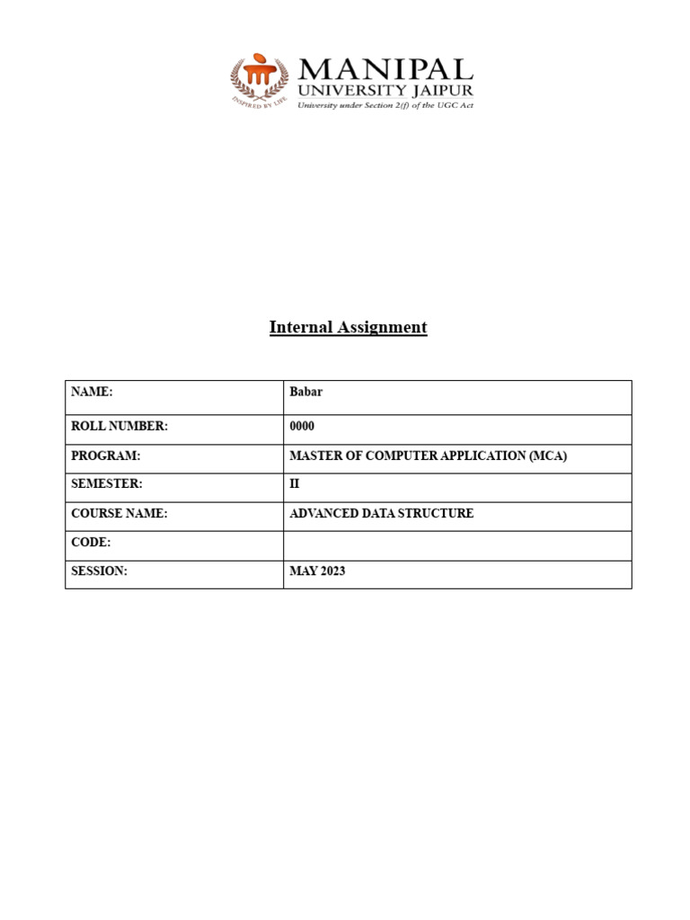 Advance Data Structure ASSIGNMENT | PDF | Time Complexity | Queue ... Advance Data Structure ASSIGNMENT | PDF | Time Complexity | Queue ...