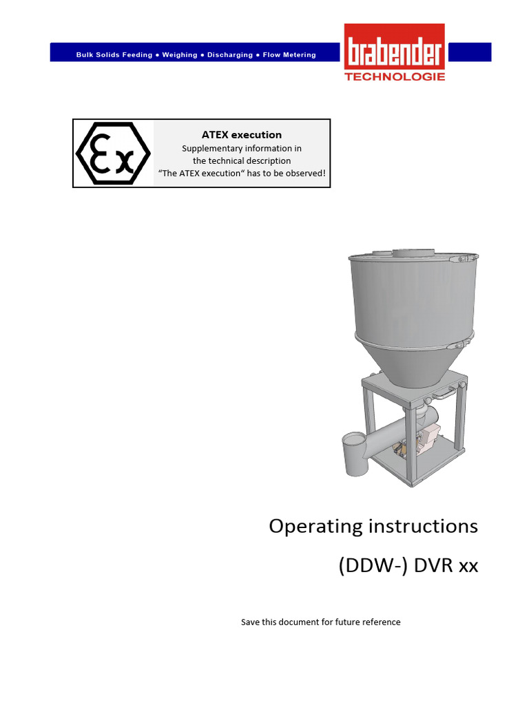 ATEX - (DDW-) DVR XX - Operating Instructions (Rev.2.0.1 - June 2016 ...