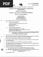 CSEC Technical Drawing (Option B - Mechanical Drawing) Past Paper ...