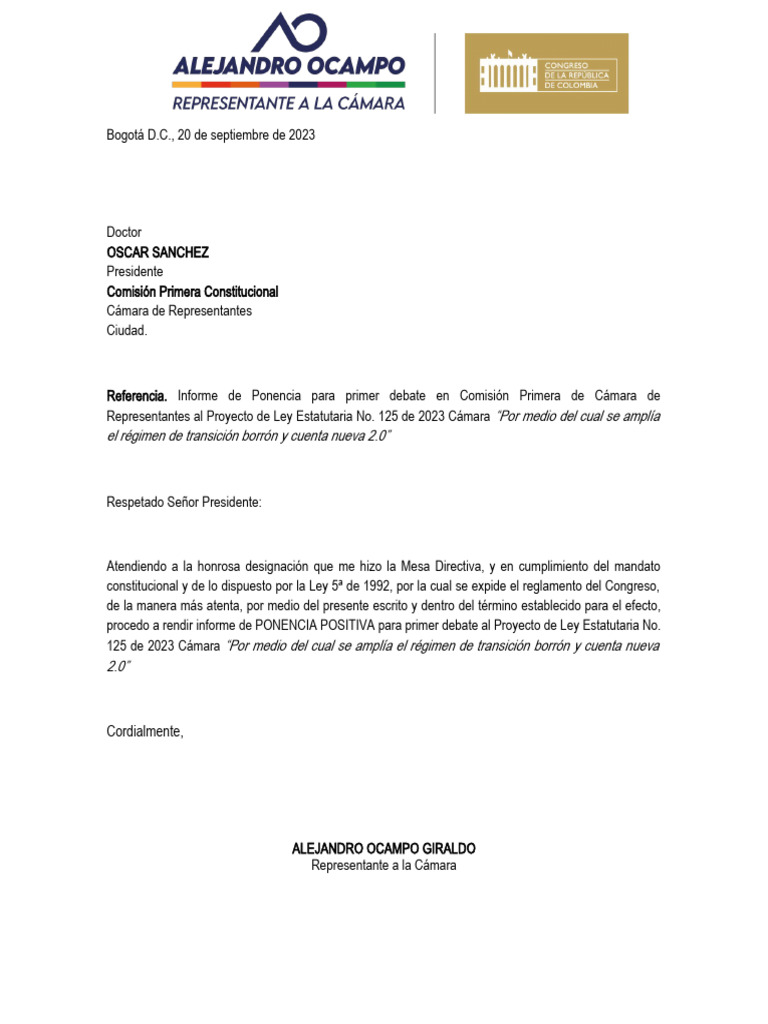 Informe de Ponencia Borrón 2023 | PDF | Inflación | Sistema financiero