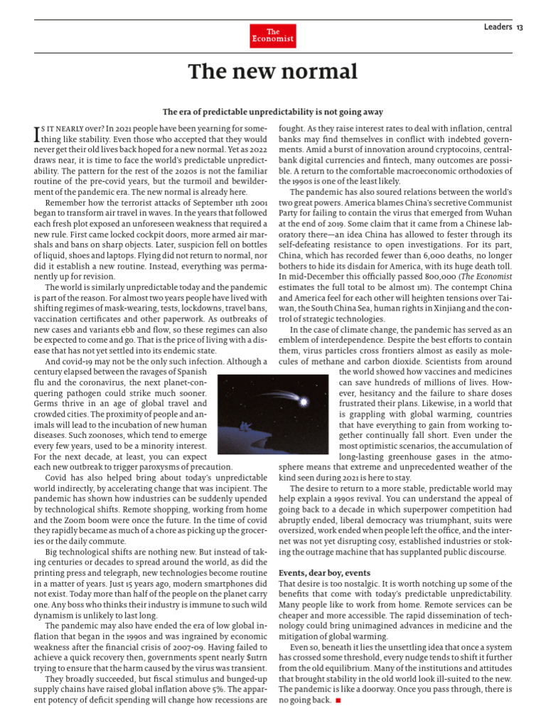 The New Normal | PDF | Pandemic