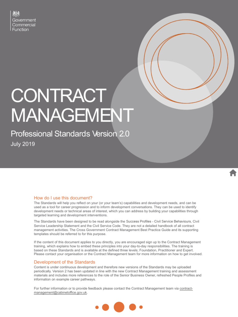 Contract Management Professional Standards v2 | PDF | Procurement | Expert