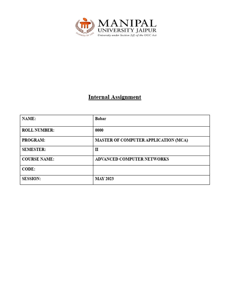 Computer Networks ASSIGNMENT | PDF | Osi Model | Internet Protocol Suite