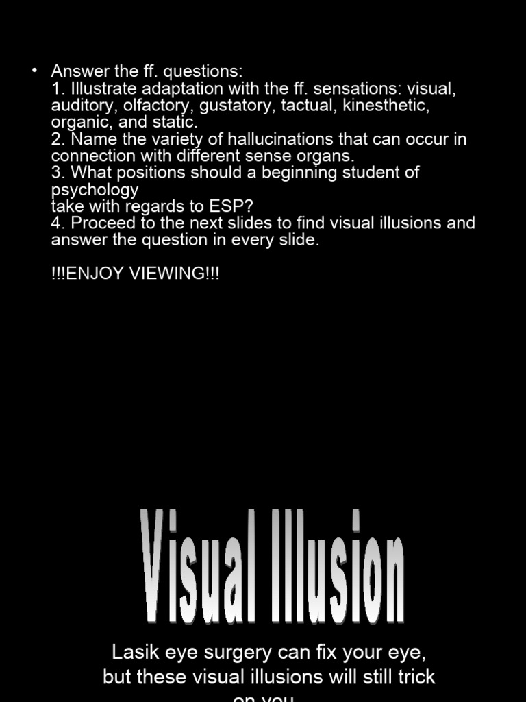 Visual Illusions | PDF | Illusion | Senses