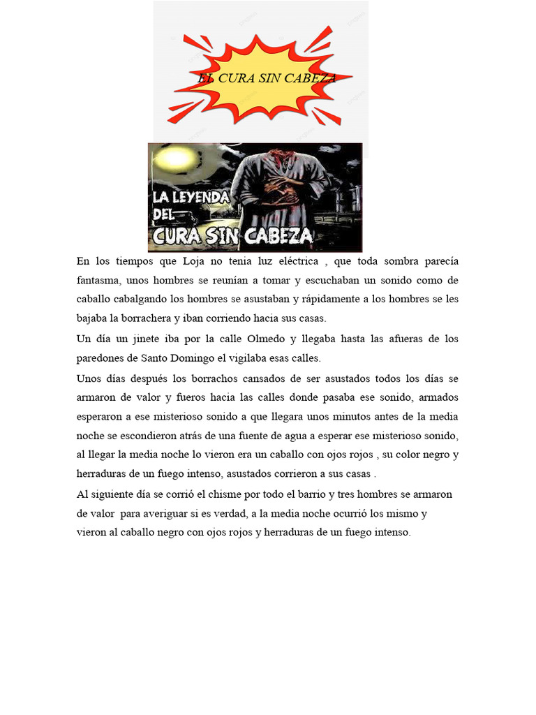 El Cura Sin Cabeza | PDF