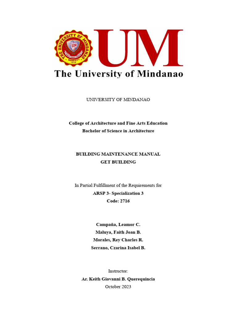 Building Maintenance Pdf Concrete Reinforced Concrete