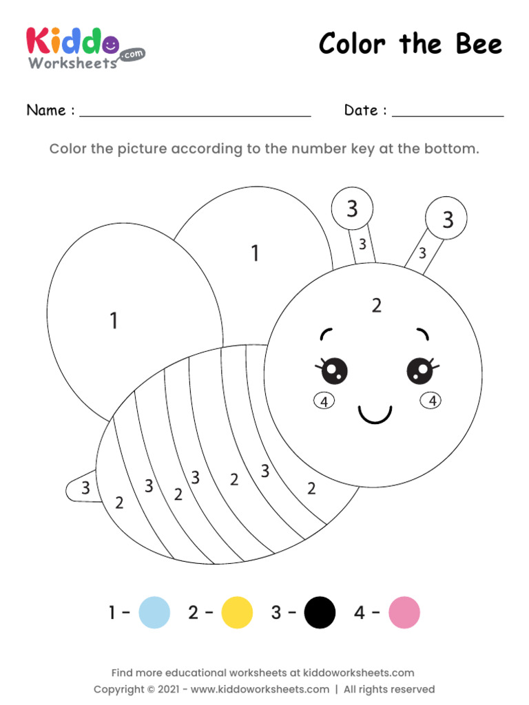 Color The Bee Worksheet | PDF
