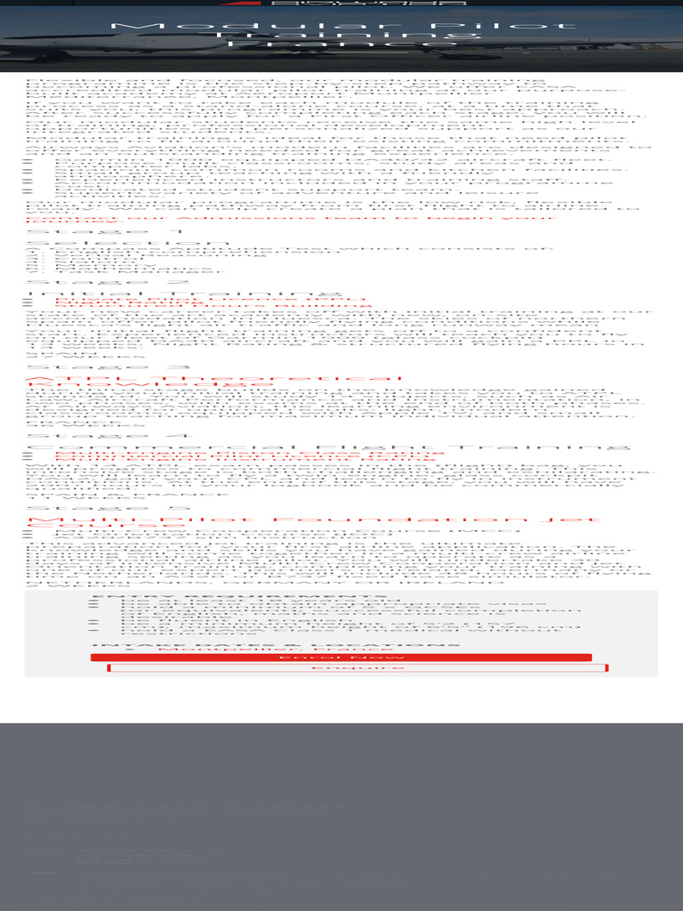 Modular Pilot Training France Airways Aviation | PDF | Flight ...