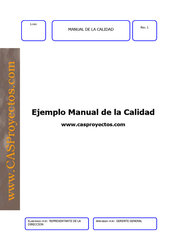 Ejemplo Manual de La Calidad | PDF | Calidad (comercial) | Sistema de manejo de calidad