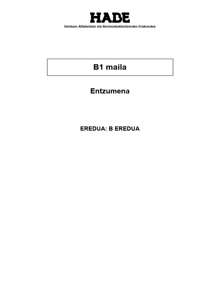 2021B1 Entzumen-Proba | PDF