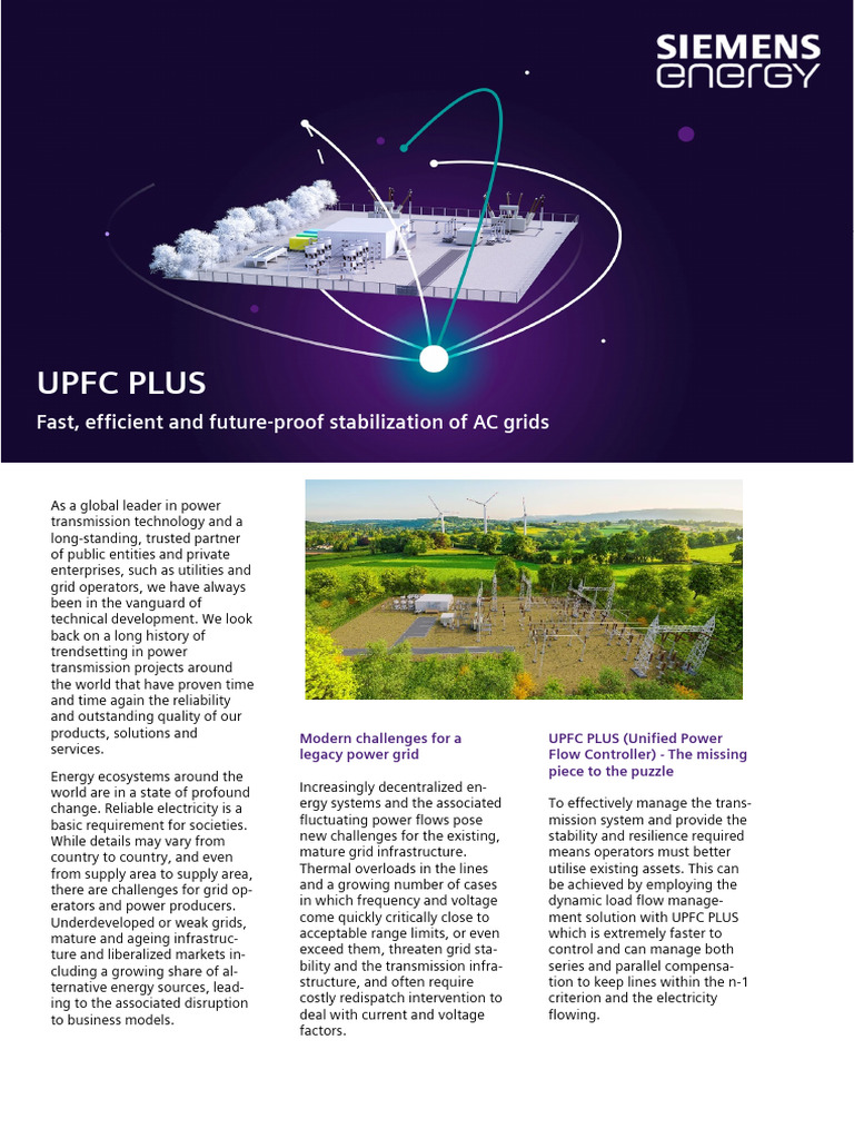 UPFC PLUS: Advanced Grid Stability Solution | PDF | Electrical Grid | Electric Power Transmission