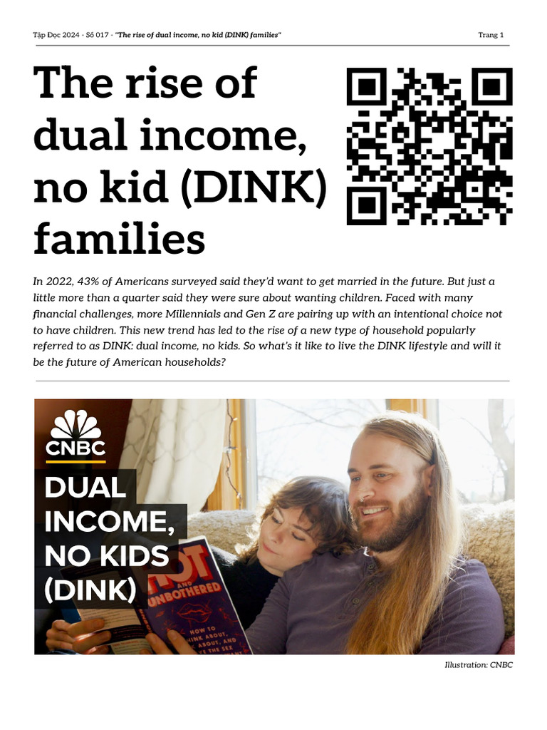 Tập Đọc 2024 - Số 017 - The Rise of Dual Income, No Kid (DINK) Families ...