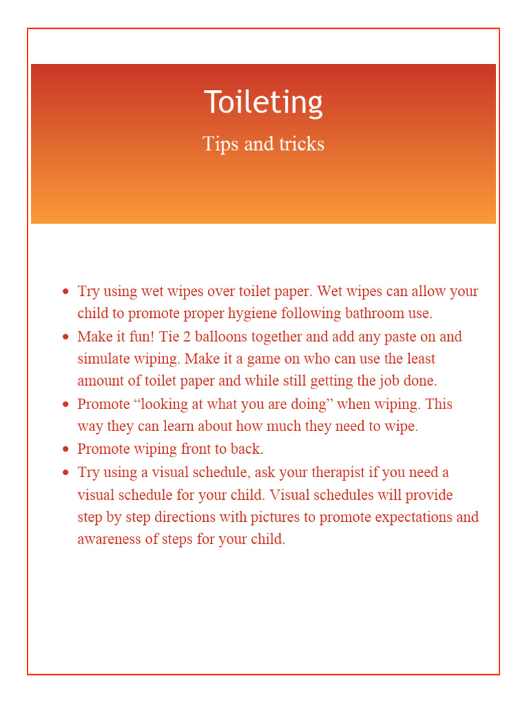 Toileting Tricks OT | PDF