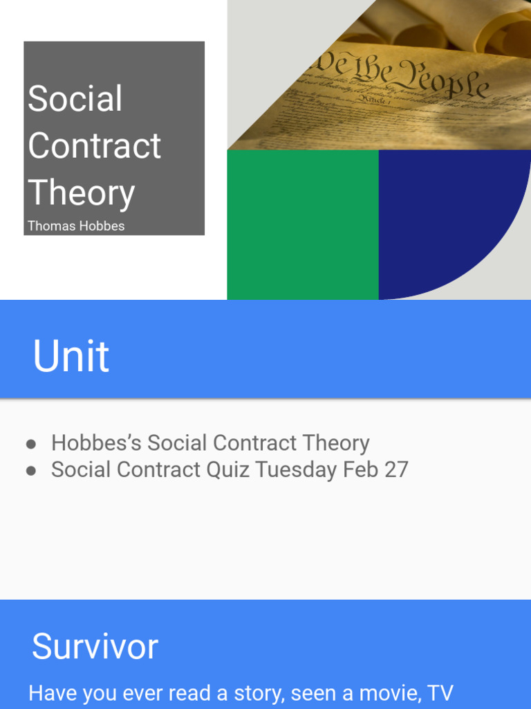 Hobbes Contract Theory | PDF | Social Contract | Political Theories