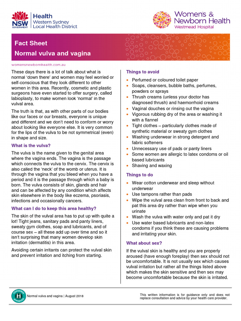 Normal Vulva and Vagina FINAL 30082018 | PDF | Vagina | Sexual Anatomy