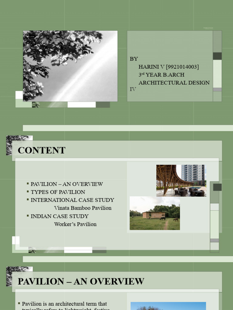Bamboo Pavilion Case Studies | PDF | Architect