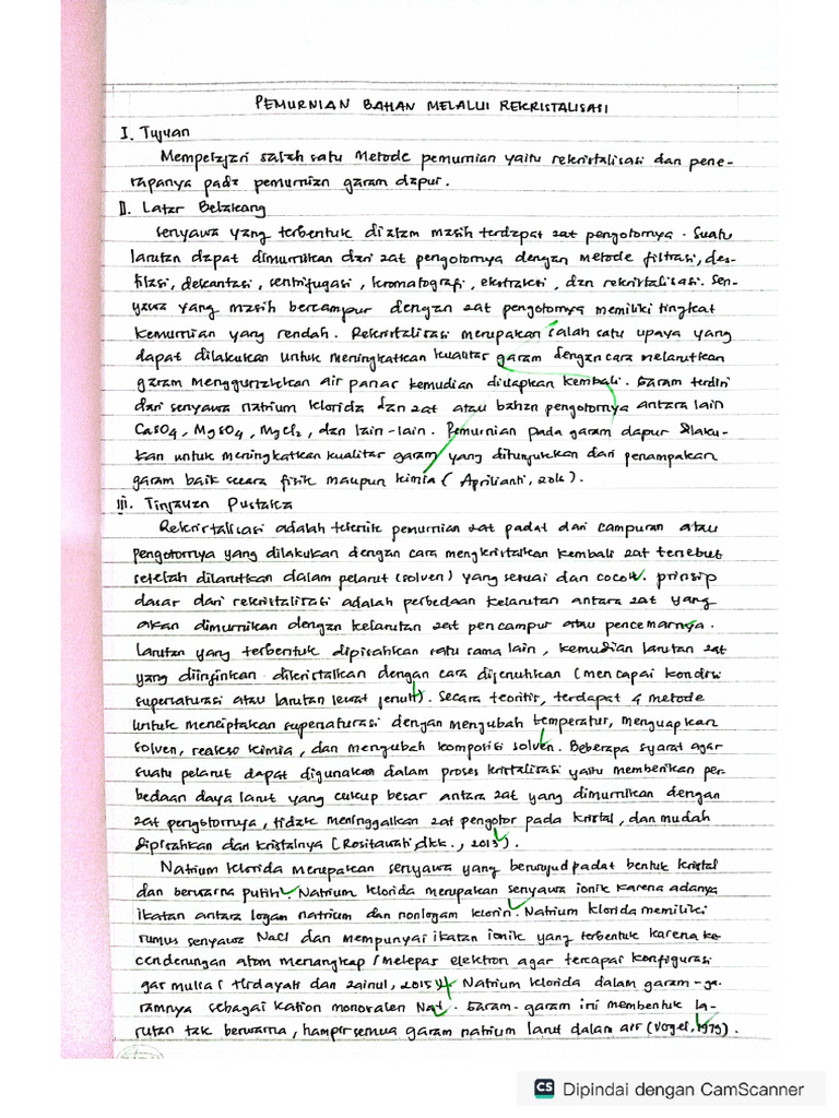 DRA - Pemurnian Bahan Melalui Rekristalisasi | PDF