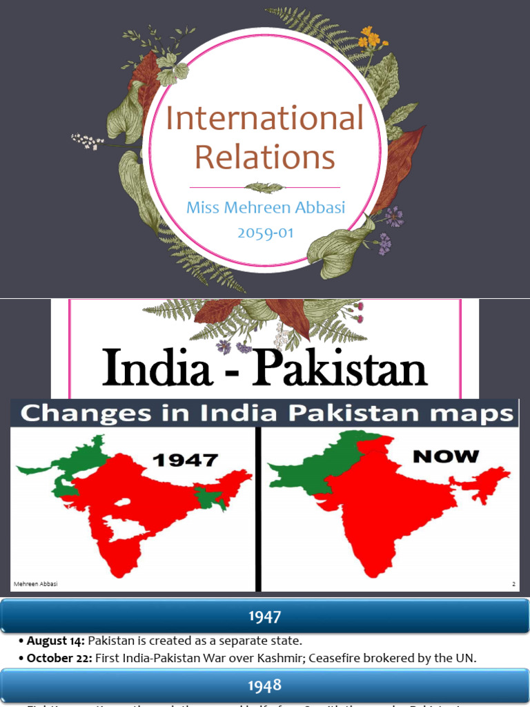 INDO PAK Relations | Download Free PDF | India–Pakistan Relations ...