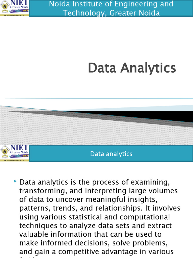 UNIT-1 Data Analytics | PDF | Analytics | Data Analysis UNIT-1 Data Analytics | PDF | Analytics | Data Analysis