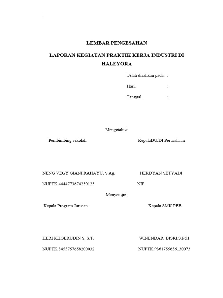 Lembar Pengesah 7 | PDF