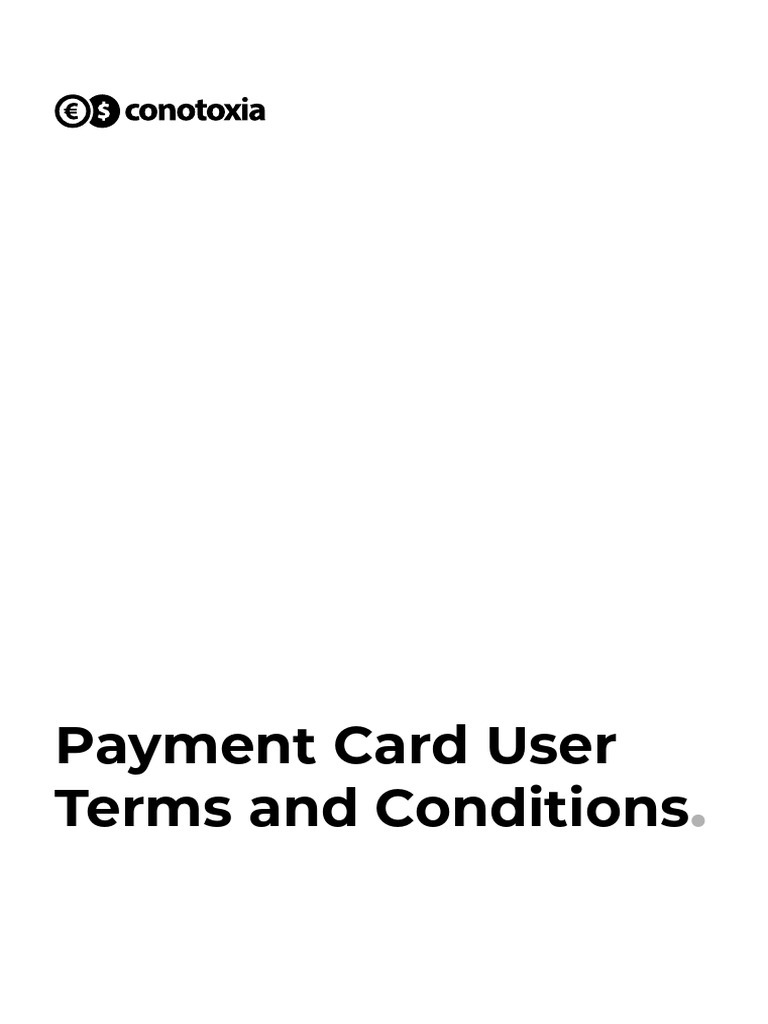 Payment Card User Terms & Conditions | PDF | Payments | Business