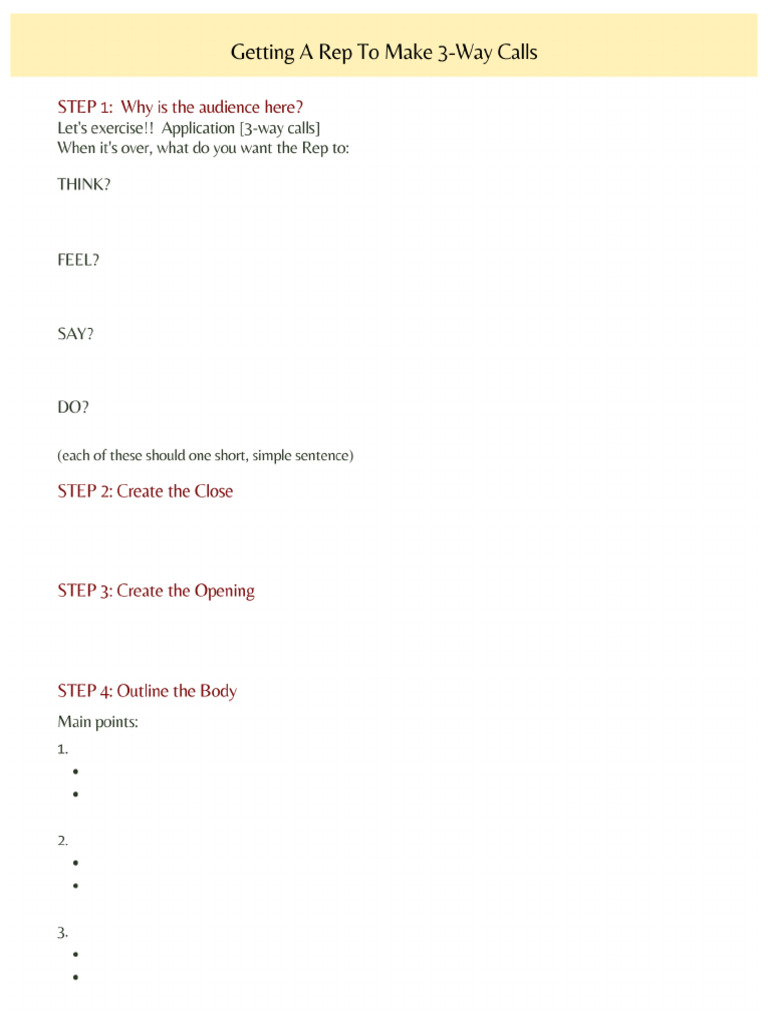 3-Way Calls Worksheet | PDF