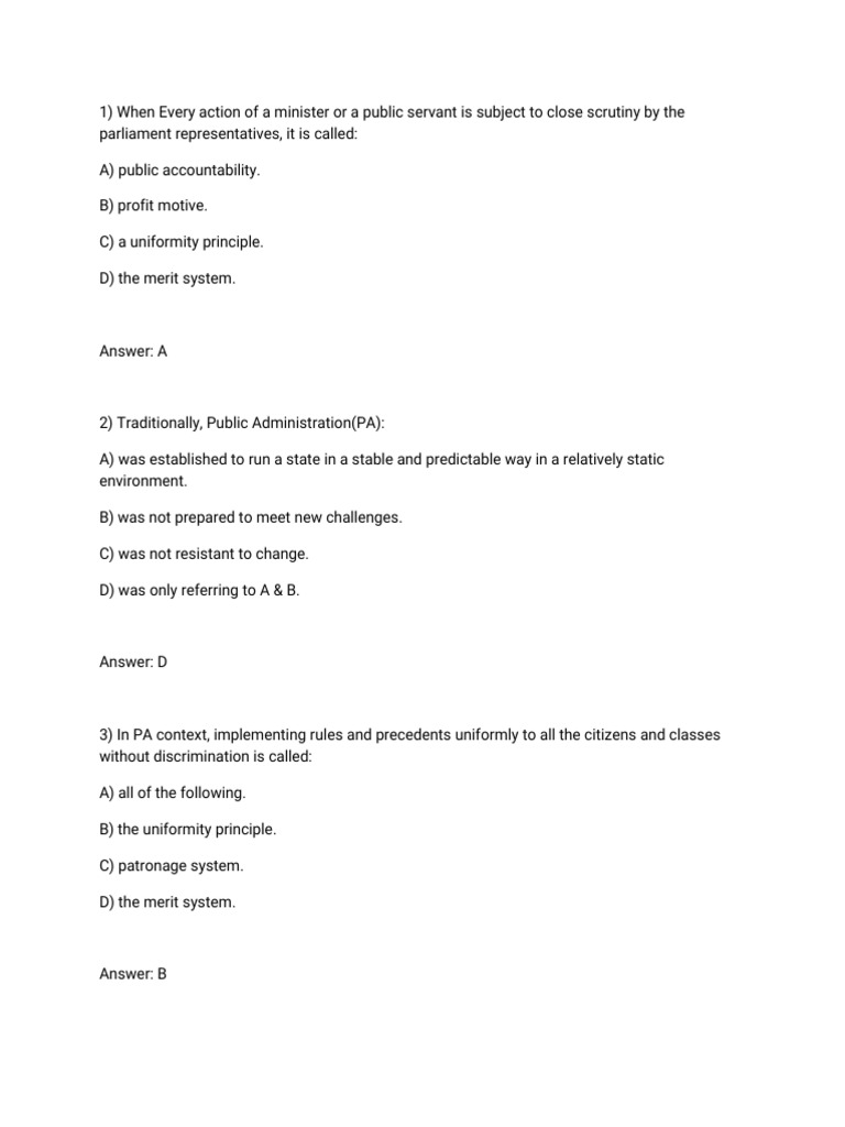 PA (Ch. 1,2,3,4) Test Bank | PDF