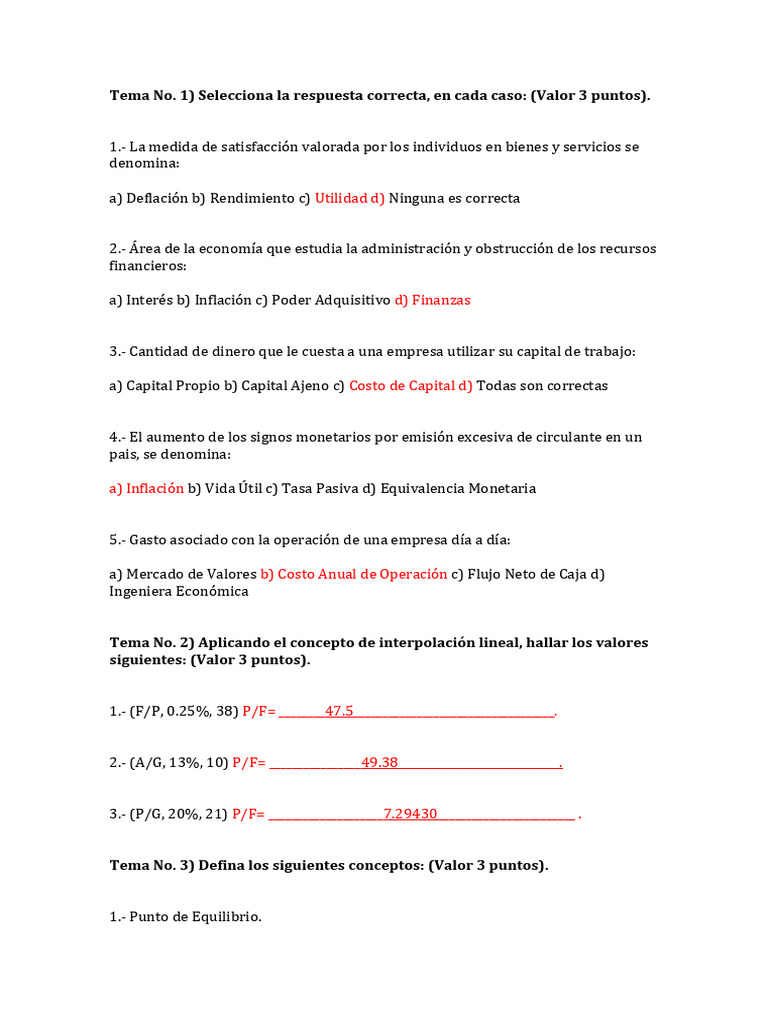 Freddy Mejia EXAMEN | PDF | Inflación | Deflación