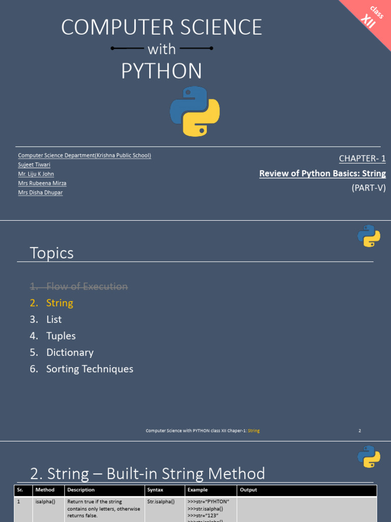 COMPUTER SCIENCE-XII-CH1-String-p2 | PDF | Letter Case | Python ... COMPUTER SCIENCE-XII-CH1-String-p2 | PDF | Letter Case | Python ...