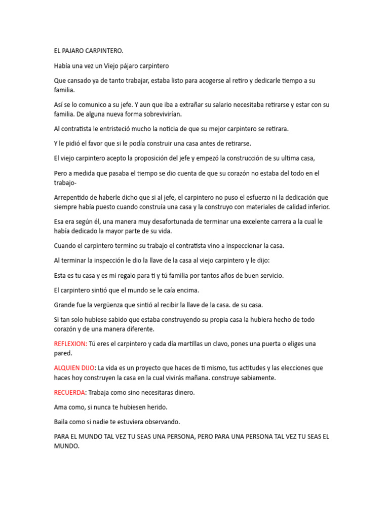 El Pajaro Carpintero | PDF | Cocina | Alimentos