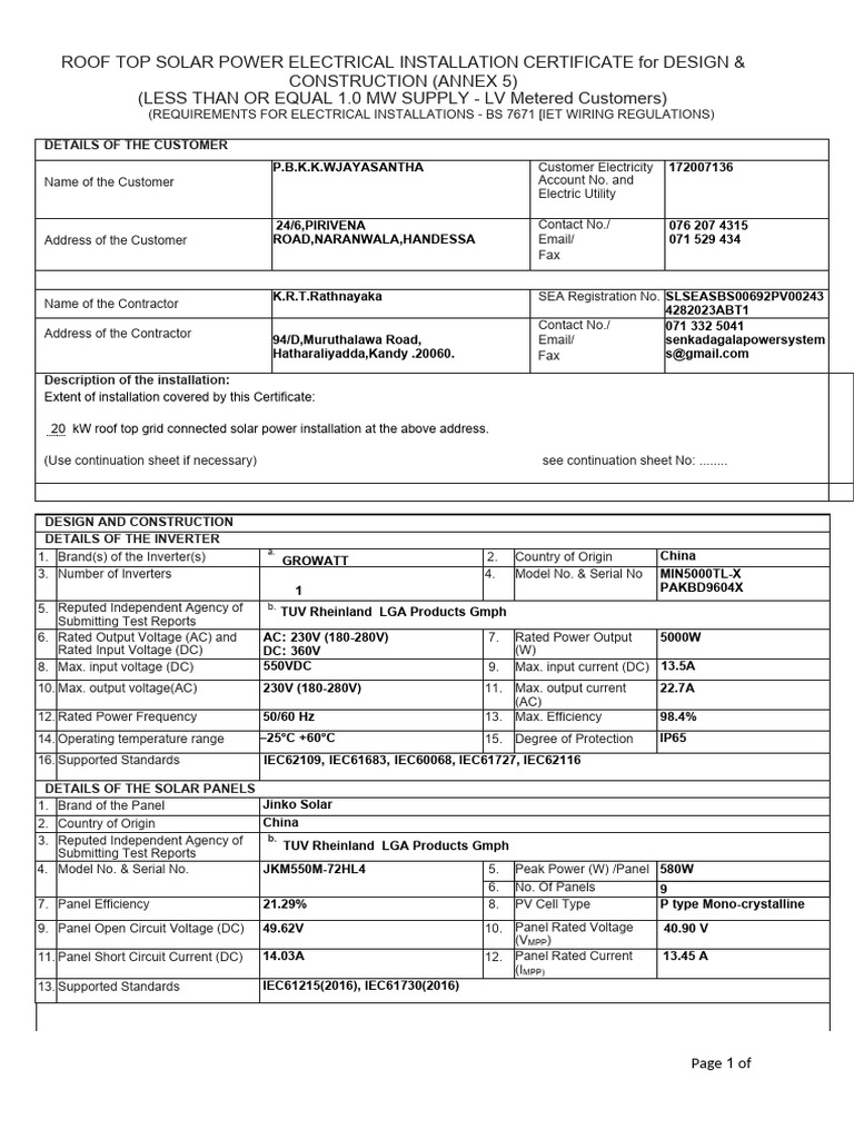 CEB Annex-5 Final | PDF | Photovoltaics | Solar Panel