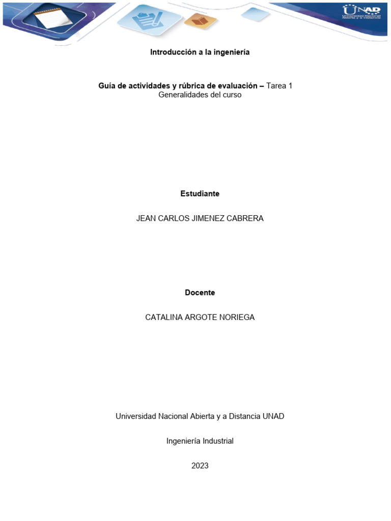 Jean Jimenez Tarea1 | PDF | Ingeniería | Diseño