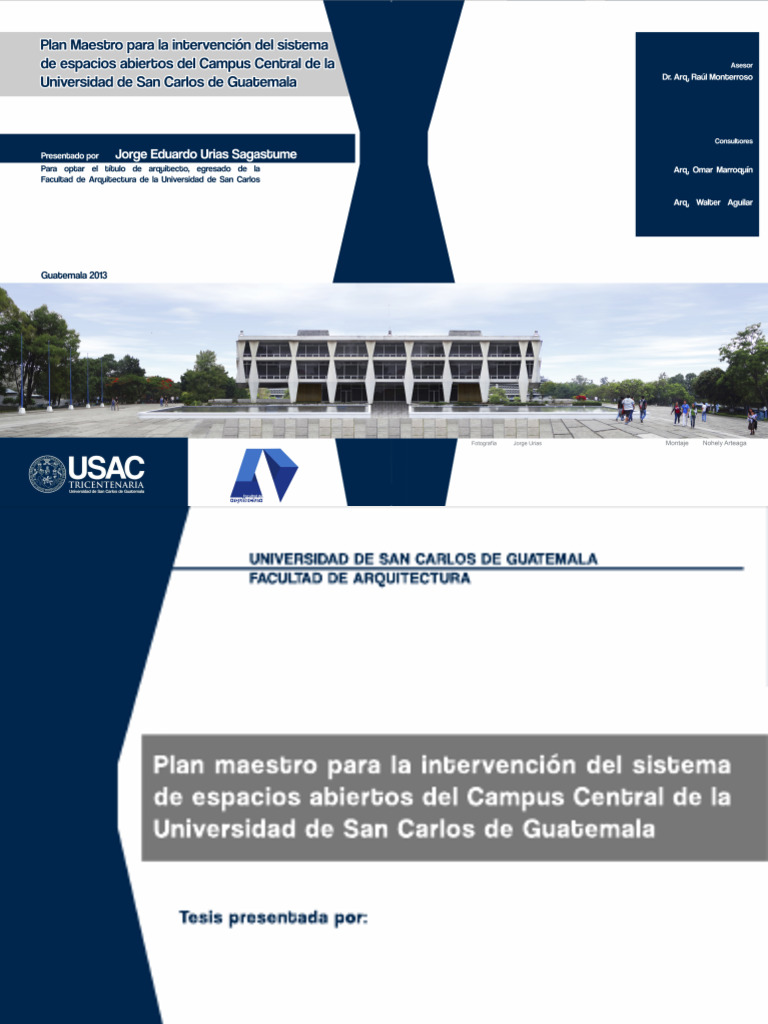 Tesis Universidad de san carlos de Guatemala, Arq. Jorge Urias | PDF ...