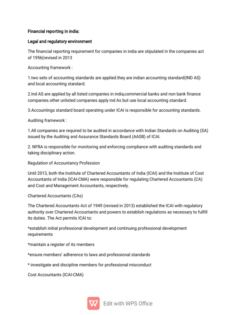 Financial Reporting of India, Pakistan, Srilanka | PDF | Accountant ...
