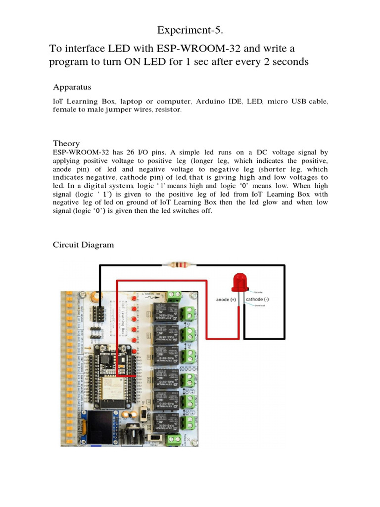 Iot Exp 5 Pdf Arduino Computer Science 