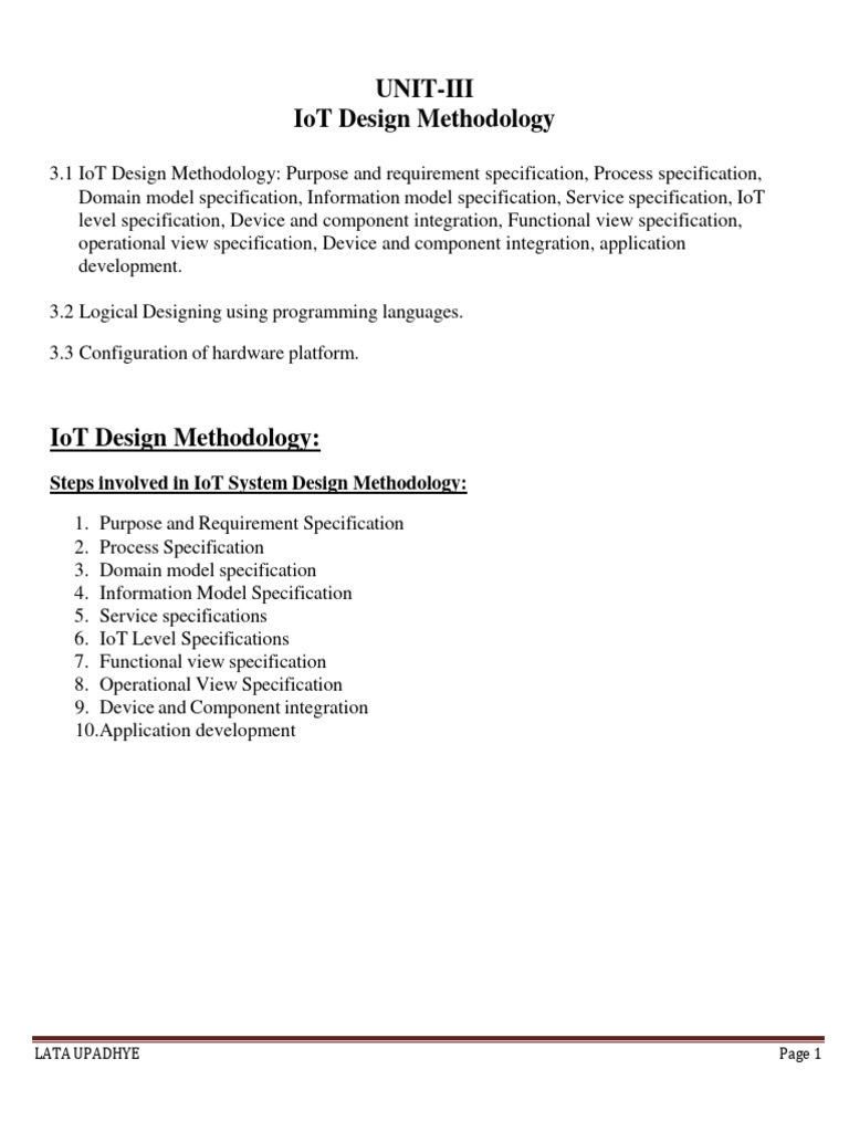 IoT UNIT III | PDF | Internet Of Things | Home Automation